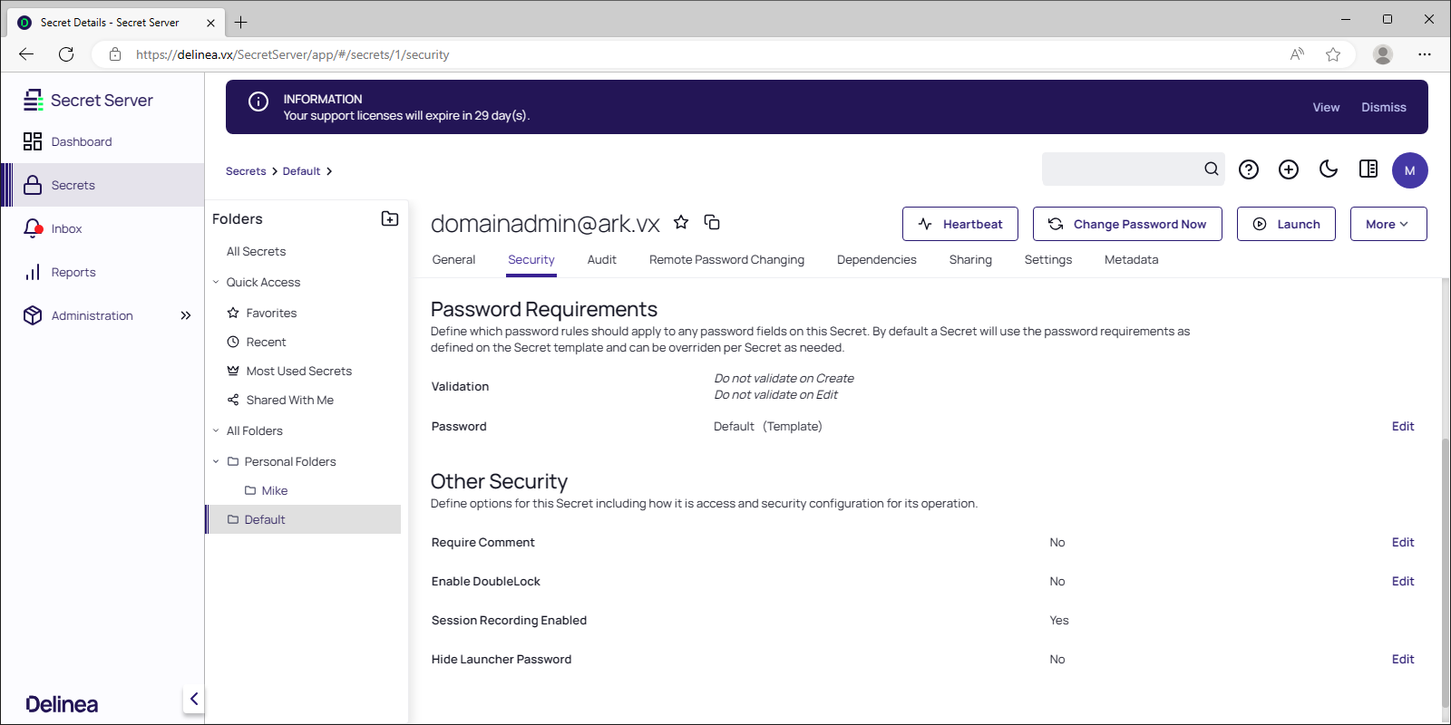GitHub - joetanx/delinea-secret-server