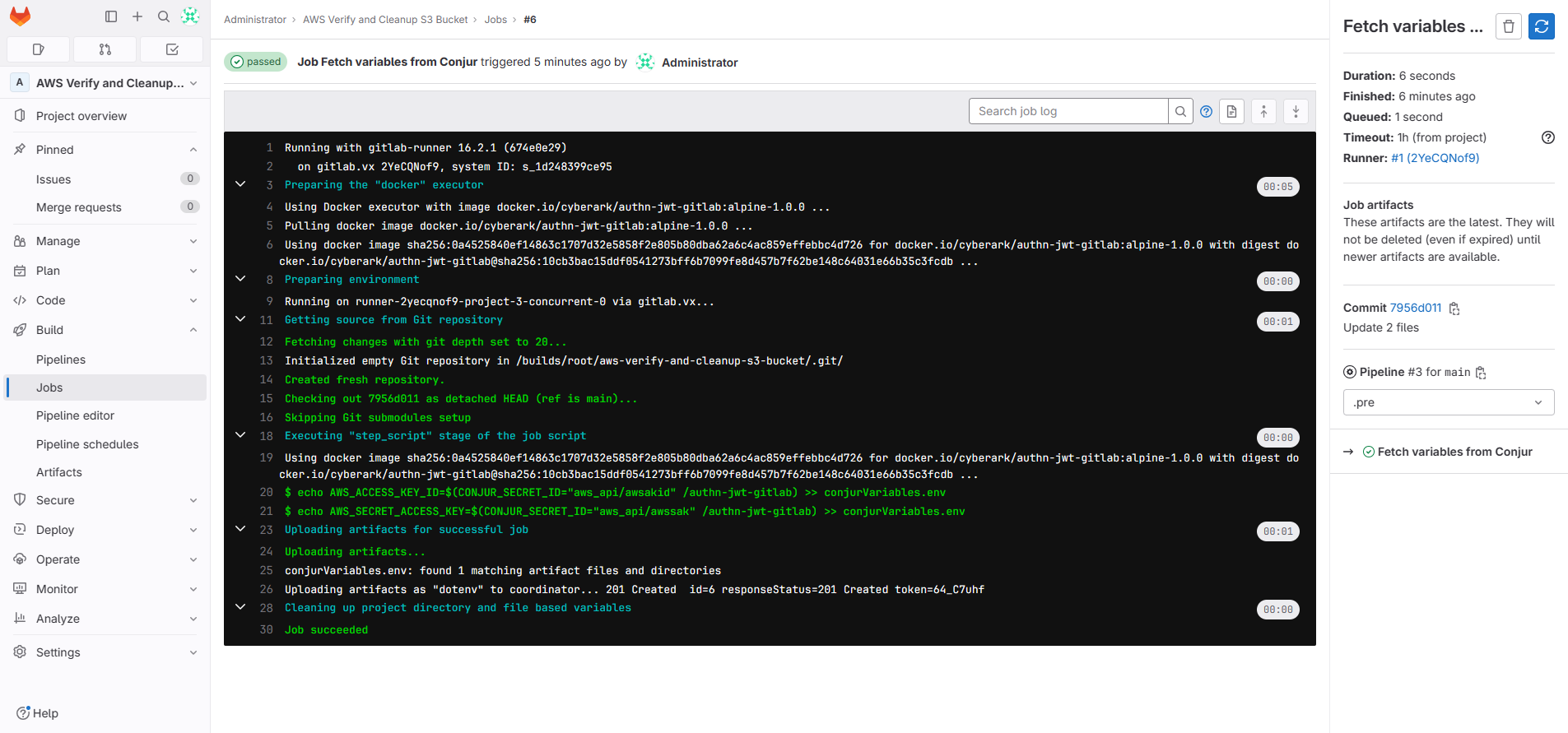 GitHub - joetanx/conjur-gitlab: Integrate GitLab with Conjur using the JWT authenticator