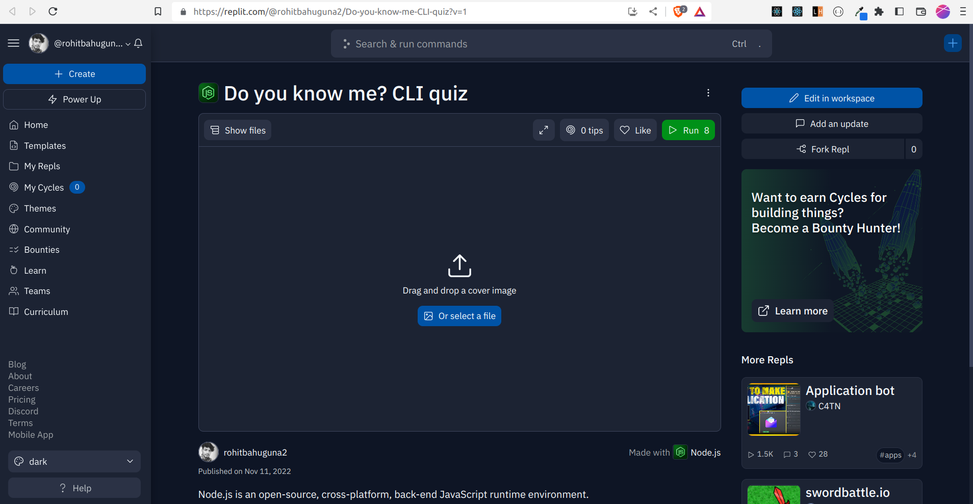 GitHub - rohit-bahuguna/Do-you-know-me-CLI-quiz: Node.js is an open-source, cross-platform, back ...