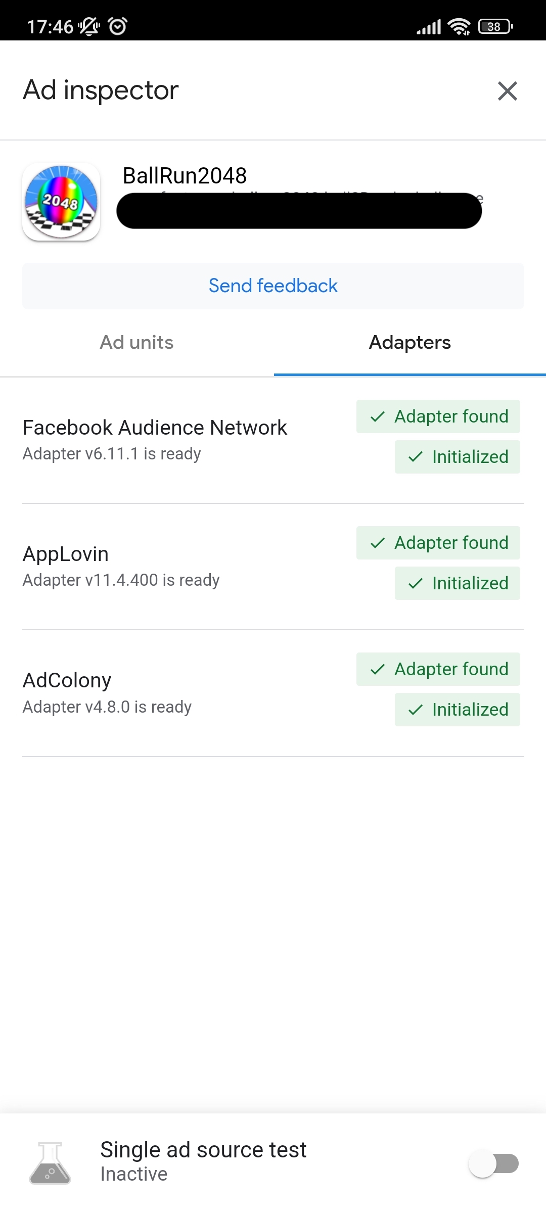 Integrate SDK and adapter: 'Adapter not found' and 'Didn't initialize' in Ad inspector ...