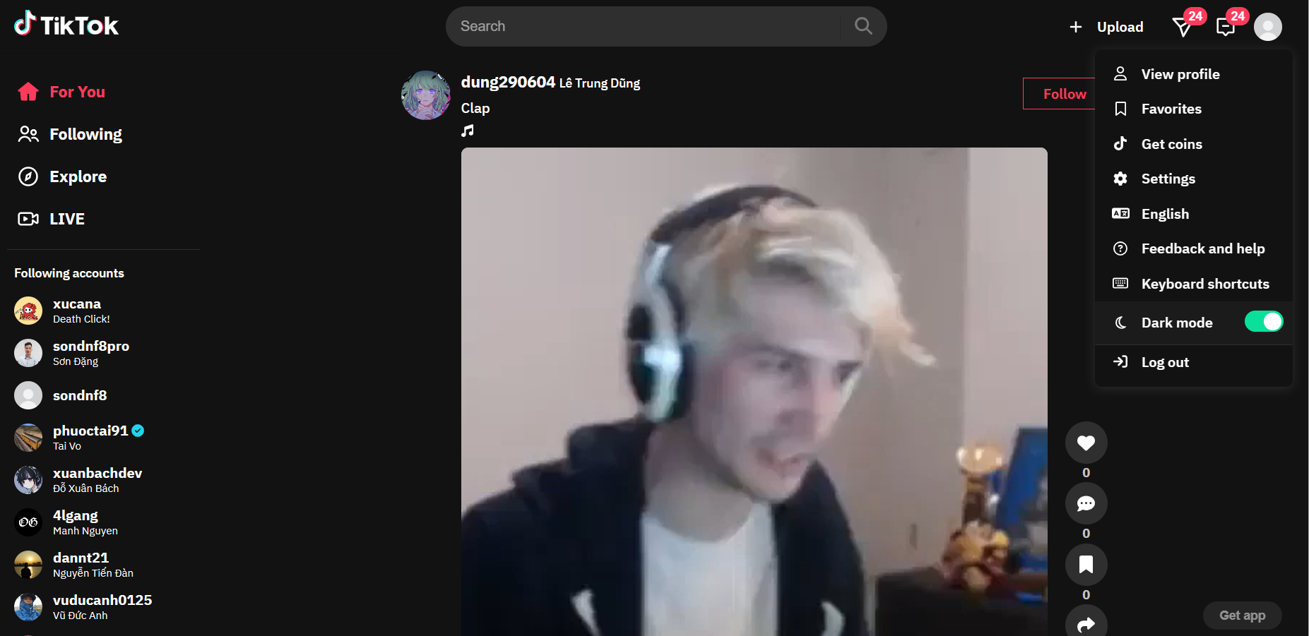 GitHub - nguyenducdo47/tiktok-reactjs