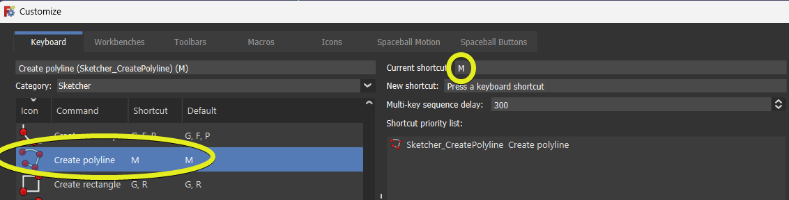 [Problem] The M key cannot recycle through the different modes of polyline tool · Issue #9803 ...