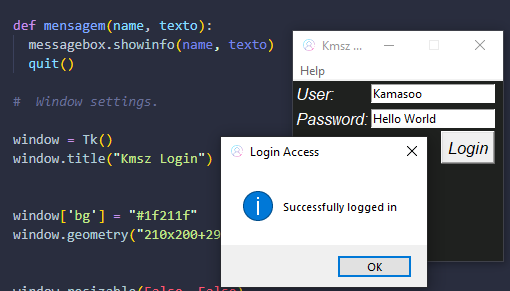 GitHub - Kamaasoo/Login-Tkinter: My first GUI application, made with ...