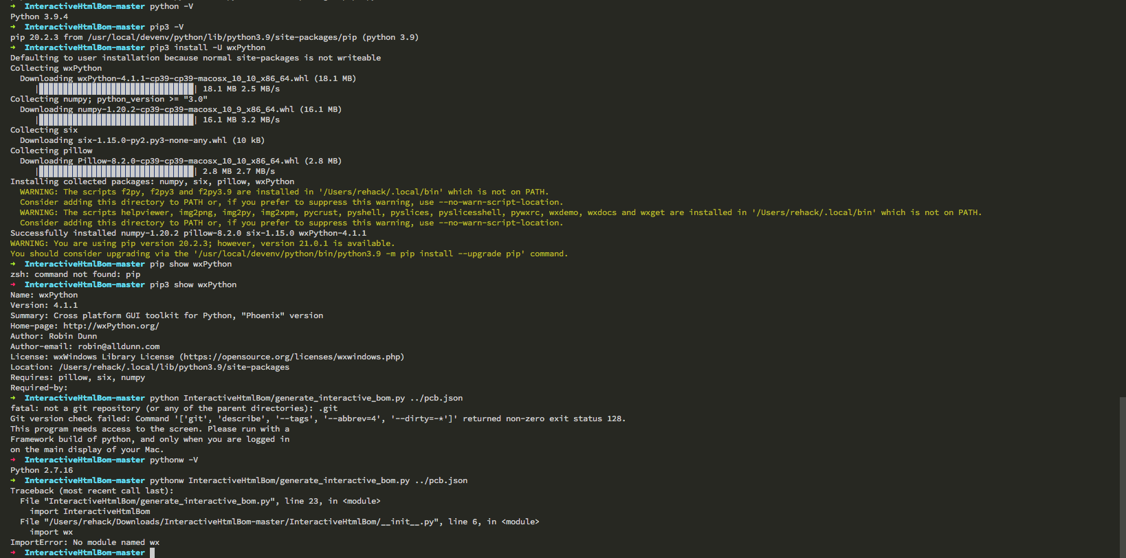 Error using a standalone script on mac · Issue #243 · openscopeproject/InteractiveHtmlBom · GitHub