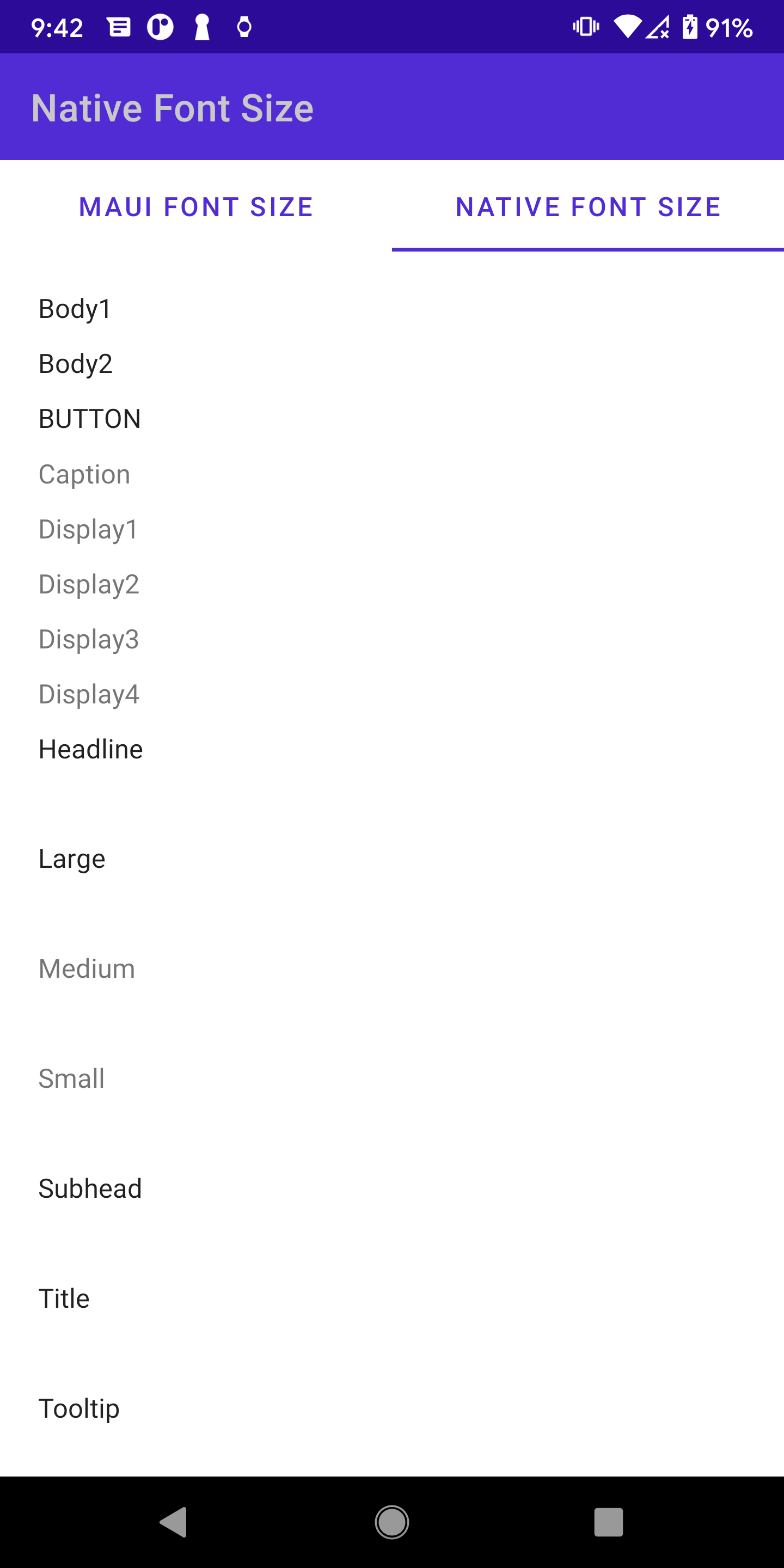 Label With Fontsizeheader Is Enormous On Android And Tiny On Ios · Issue 7428 · Dotnetmaui 