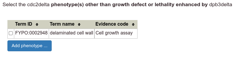 Show extension in single allele phenotype selection table · Issue #2655 · pombase/canto · GitHub