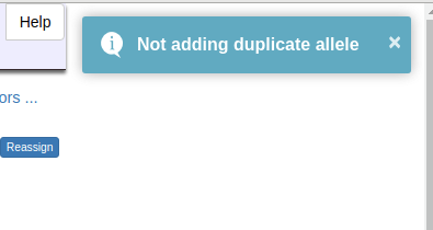 Fix incorrect message "Not adding duplicate allele" · Issue #1863 · pombase/canto · GitHub