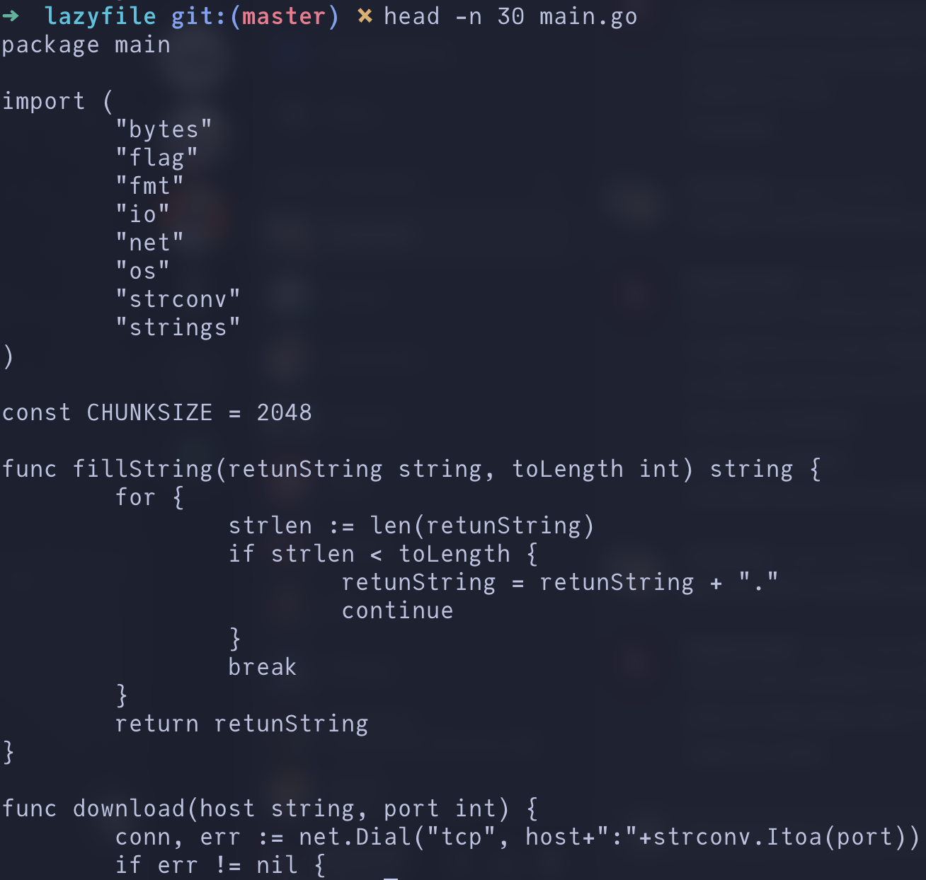 Github Nopfx Lazy File Simple Go Script To Send Receive Xor Ed File Over Tcp
