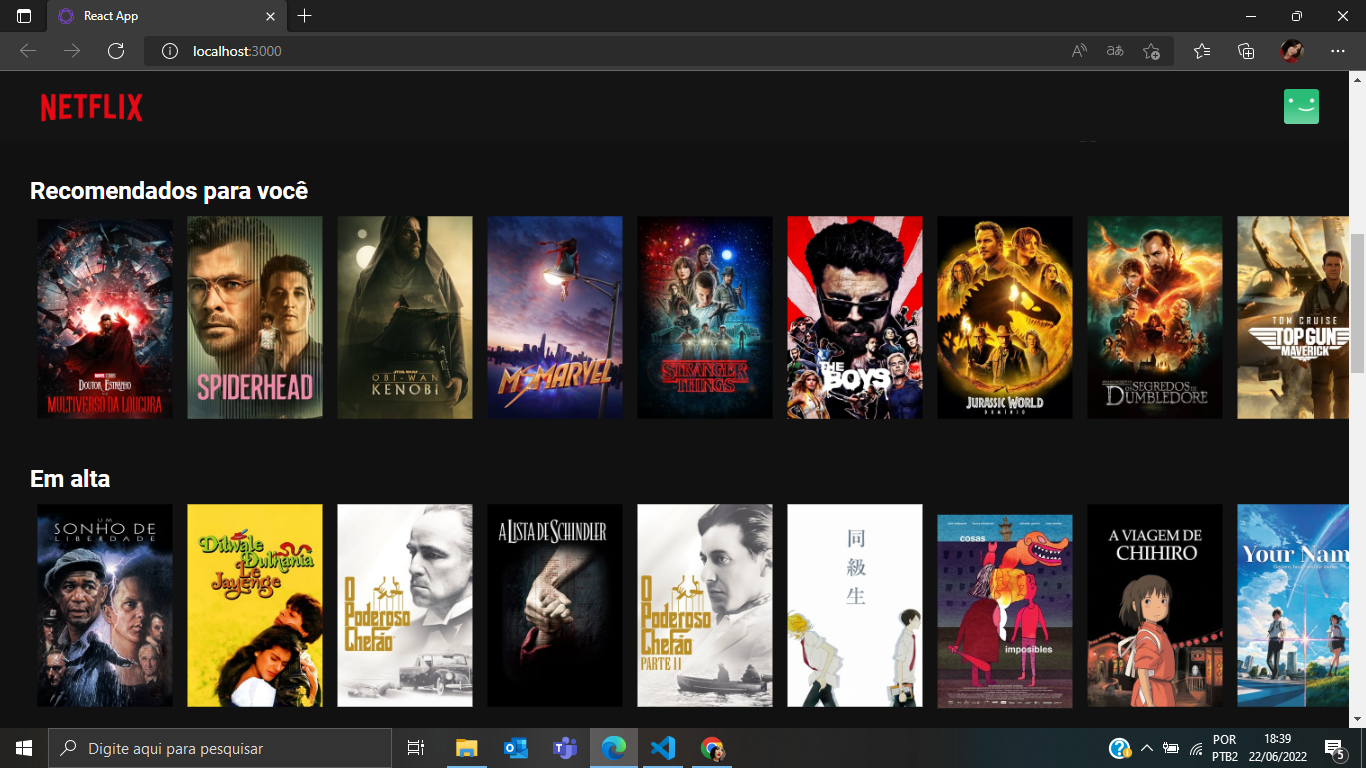 GitHub - Imperio21/Netflix-Clone: Simple clone project using React and ...