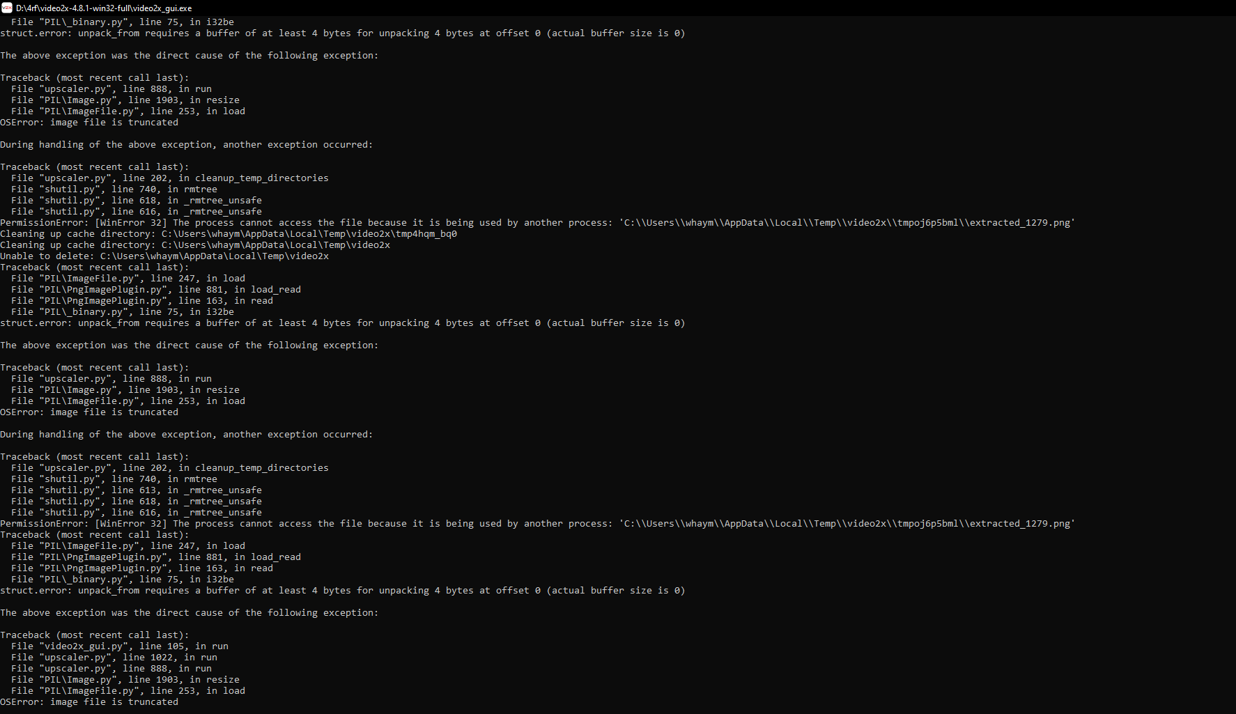 image file is truncated error. · Issue #601 · k4yt3x/video2x · GitHub