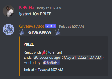 Wrong time to end is displayed · Issue #157 · jagrosh/GiveawayBot · GitHub