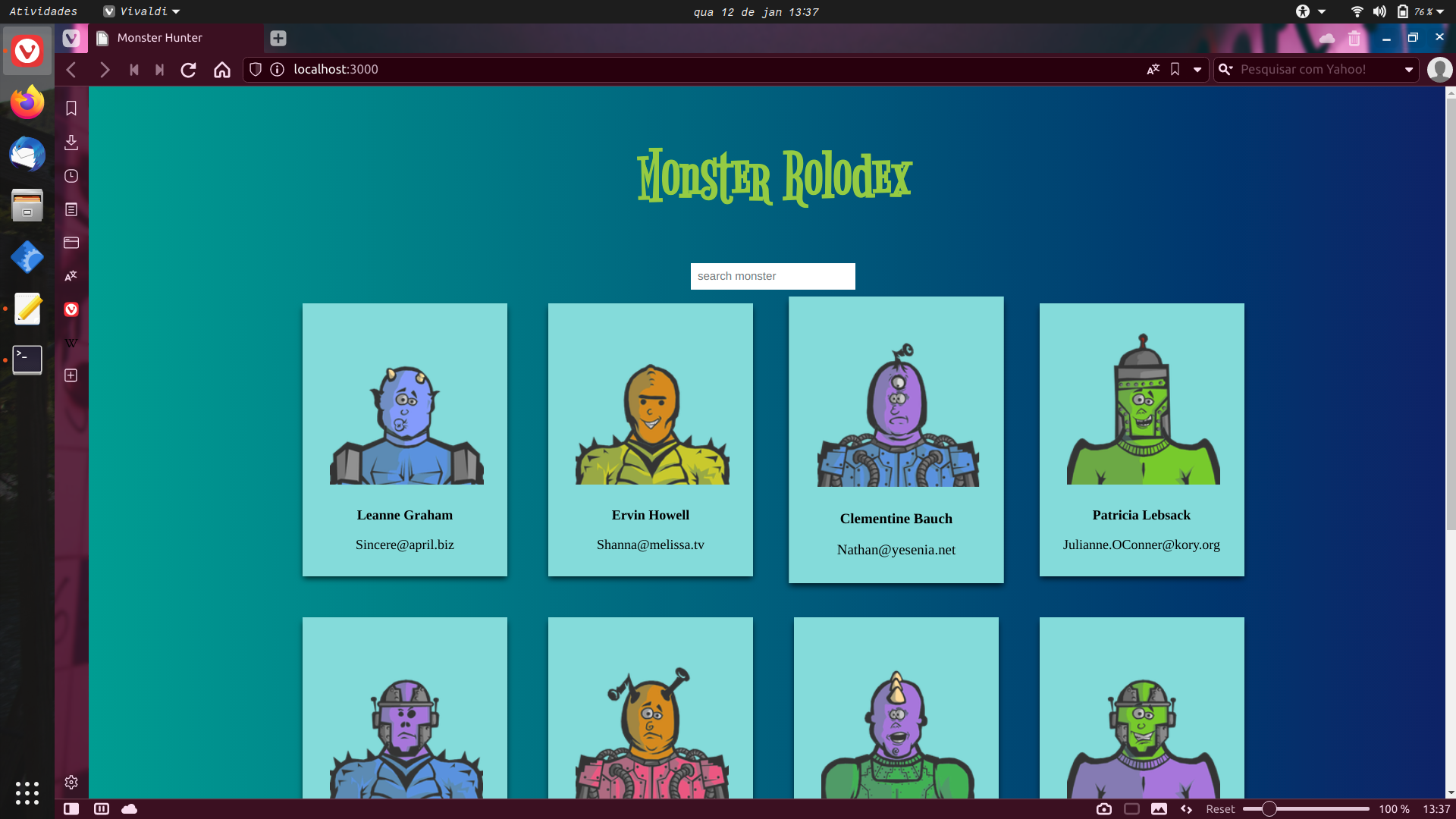 GitHub - ewertonribeiro/monstersRolodex