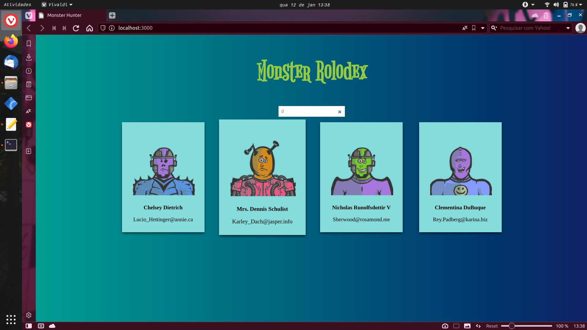 GitHub - ewertonribeiro/monstersRolodex