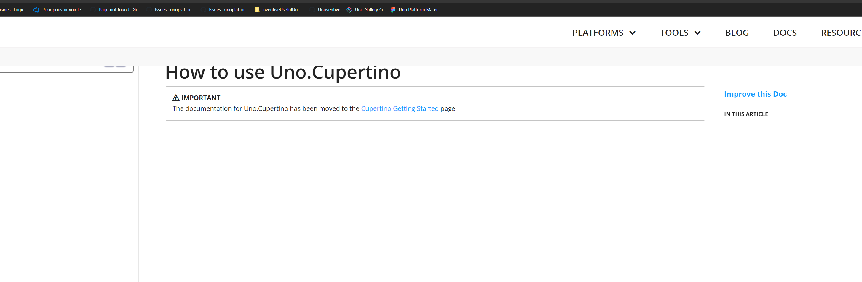 [UI/UnoCupertinoSample] Description sends you to an old page · Issue #525 · unoplatform/Uno ...