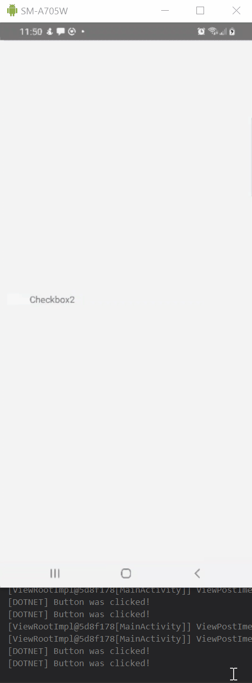 Android When There Is No Backround On The Rootgrid Of The Control Template When You Click On