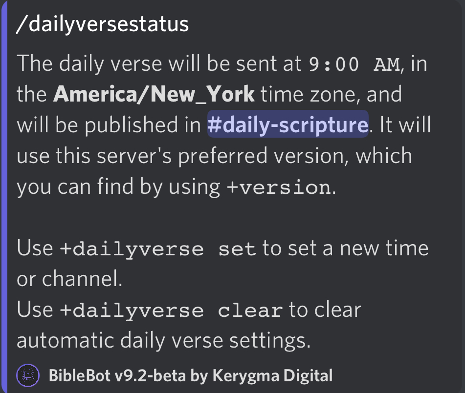 Daily Verse not being Sent · Issue #279 · BibleBot/BibleBot · GitHub