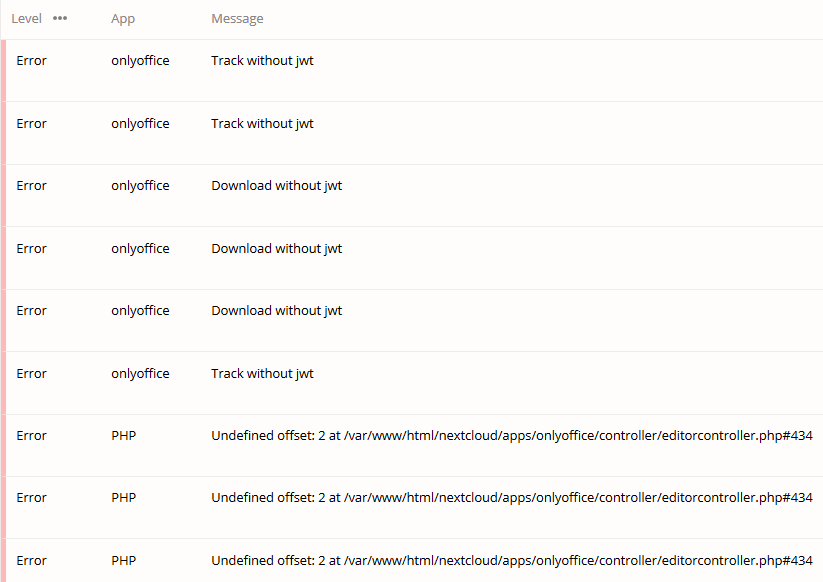 Error Opening Document in Browser · Issue #68 · ONLYOFFICE/onlyoffice-nextcloud · GitHub