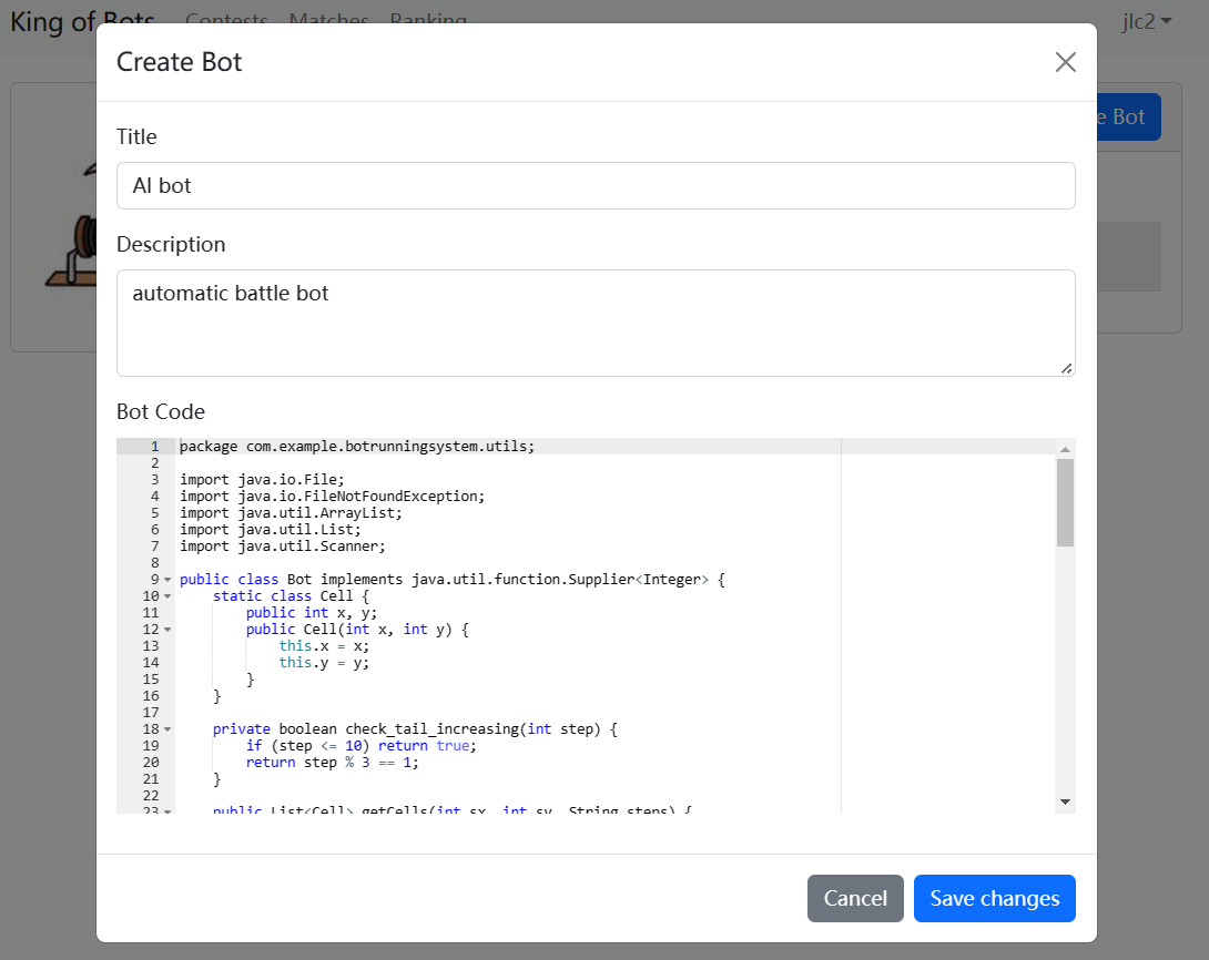 GitHub - LichuJiang/kob: springboot + vue project