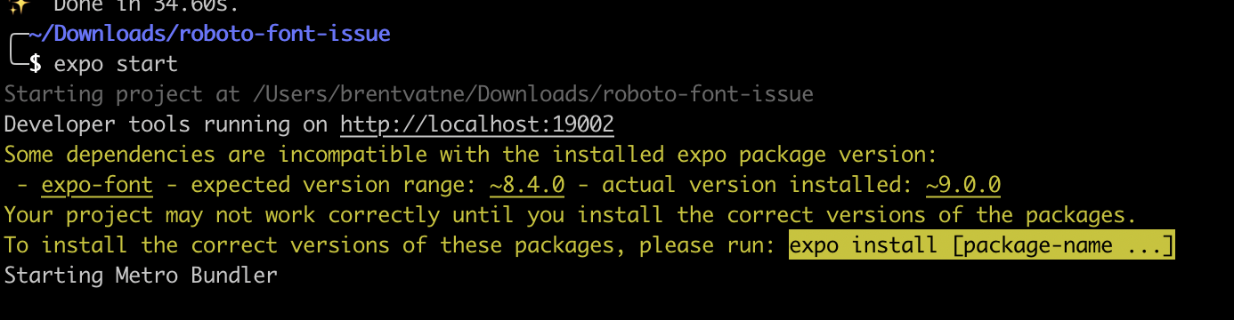 Unrecognized font family: 'Roboto-Bold' · Issue #12552 · expo/expo · GitHub