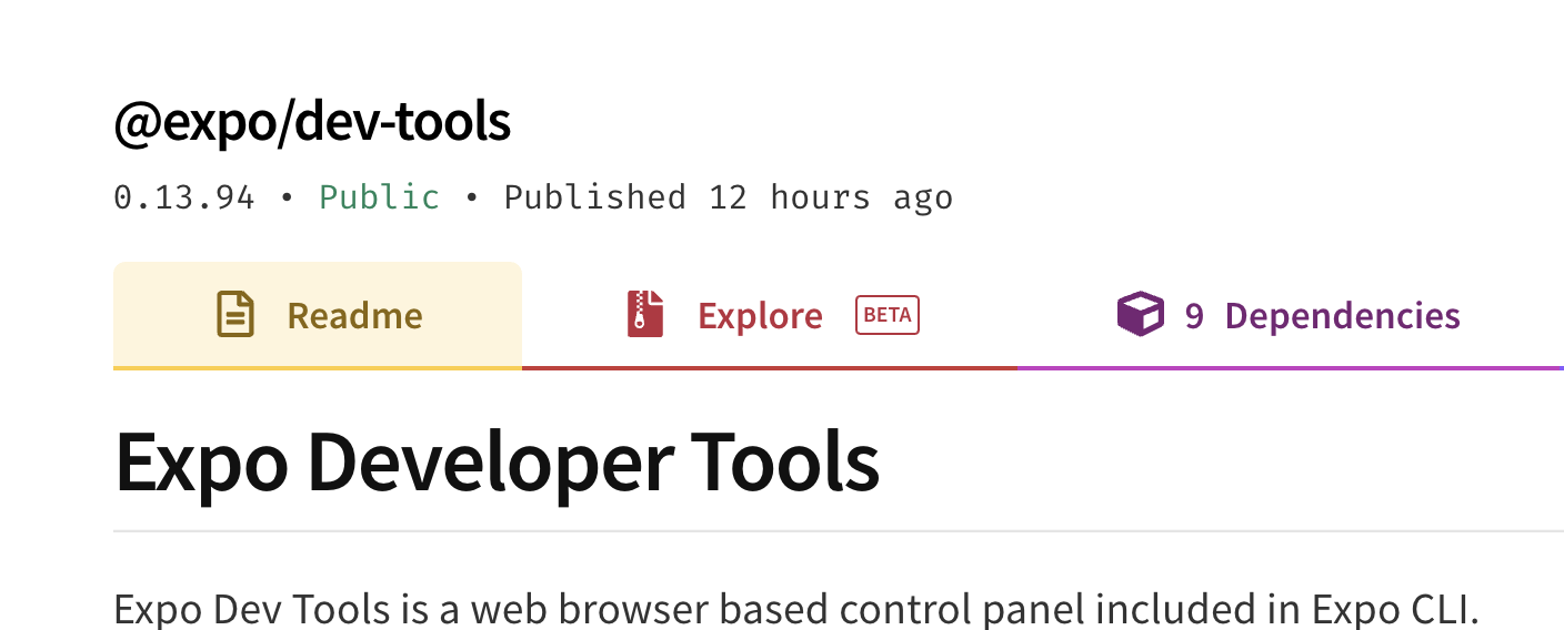 npm install --global expo-cli: No matching version found for @expo/dev-tools@0.13.94. · Issue ...