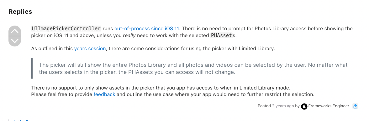 Imagepicker Is Able To Access All Photos On Ios Despite Selected Photos In Privacy Settings