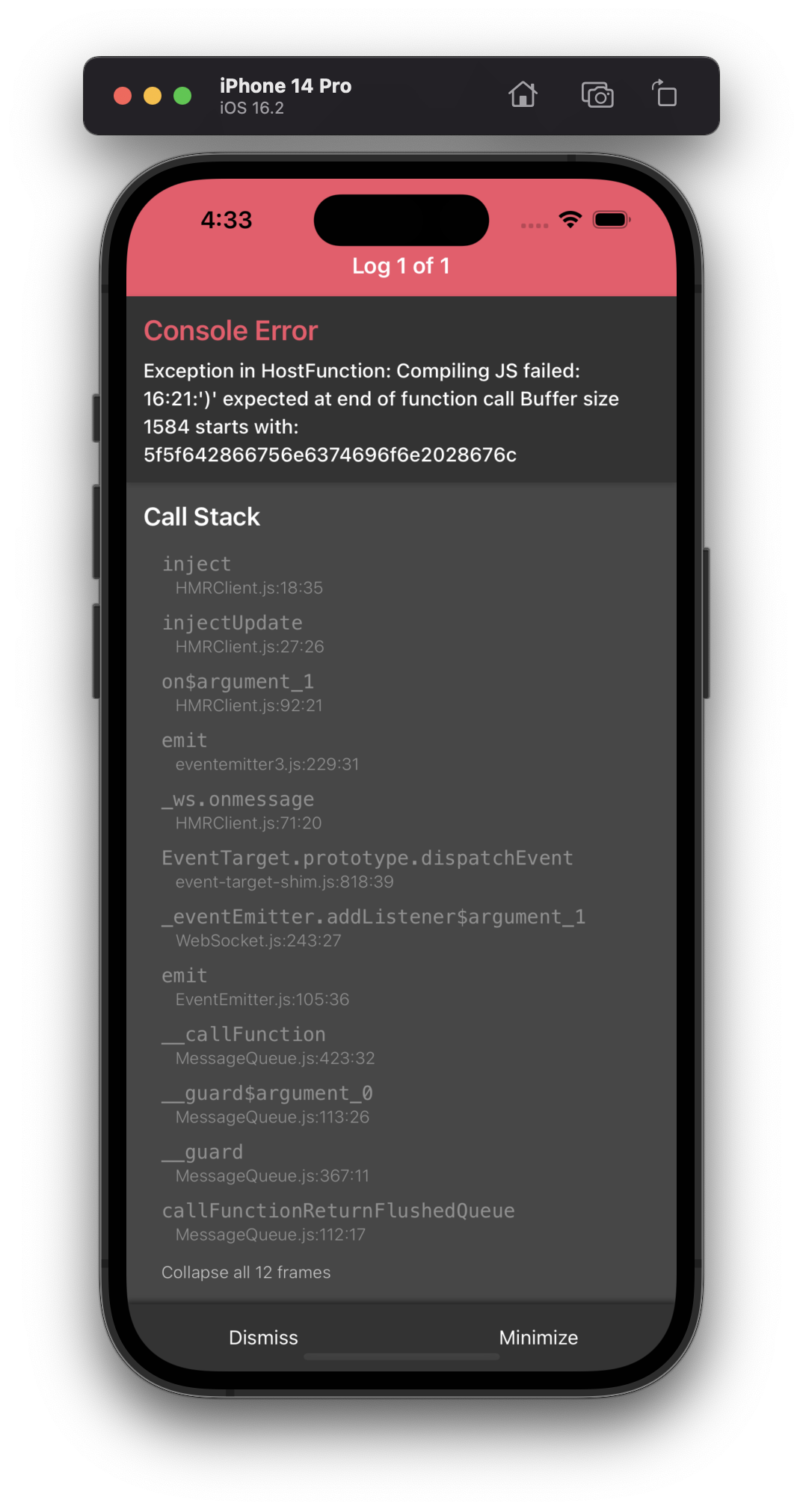Expo Dev Client Should Display More Information On Syntax Errors · Issue 20665 · Expo Expo · Github