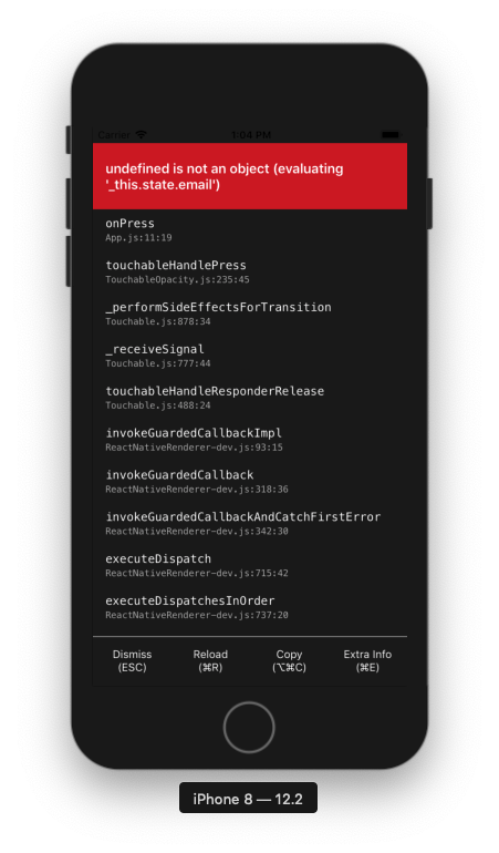 Clarify in documentation that redbox shows error message for transpiled code and how you should ...