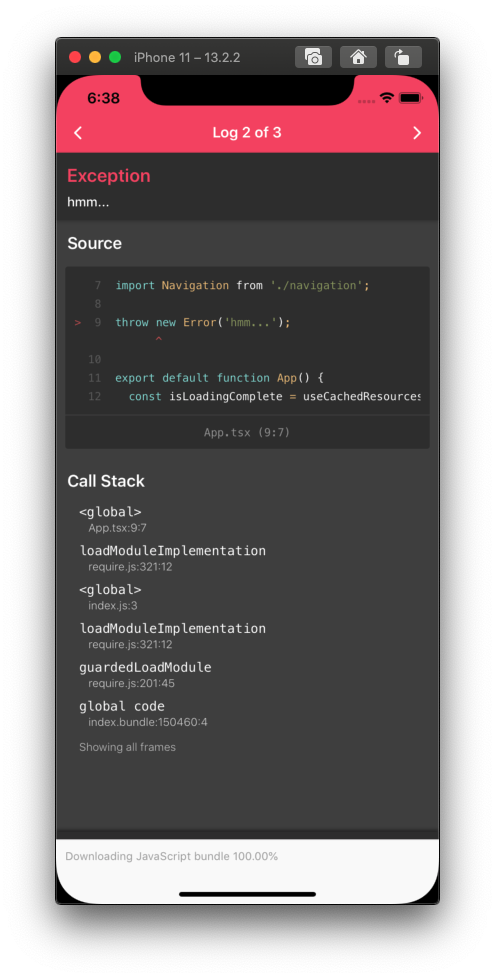 Loading overlay in Expo client for iOS not dismissed on red box · Issue ...