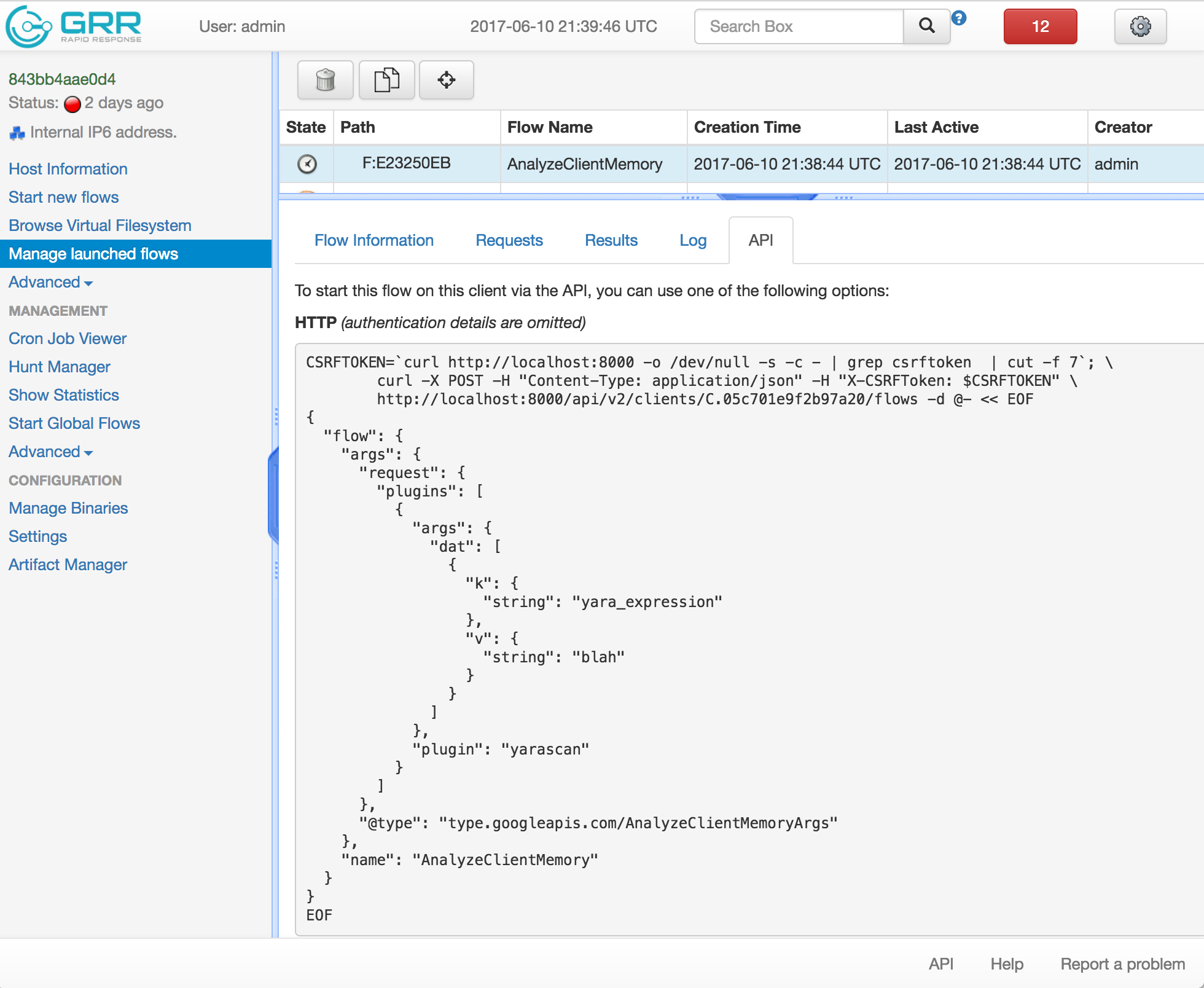 Grr_console AnaylzeClientMemory "Request=Request" - Syntax?? · Issue ...