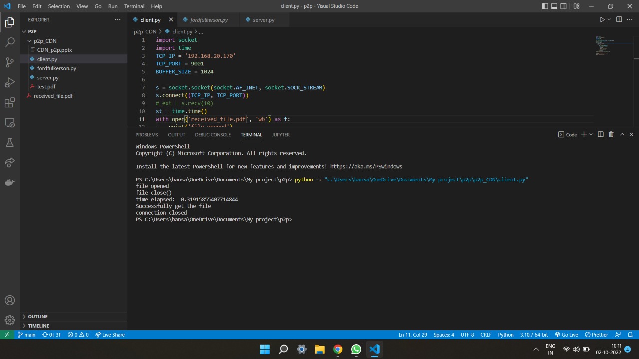 GitHub - BhaveyM/p2p_CDN: This program is a CDN P2P file sharing system, in which peers who wish ...