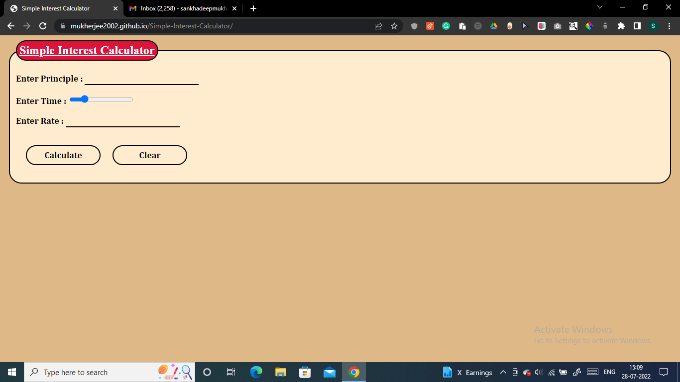 GitHub - Mukherjee2002/Simple-Interest-Calculator