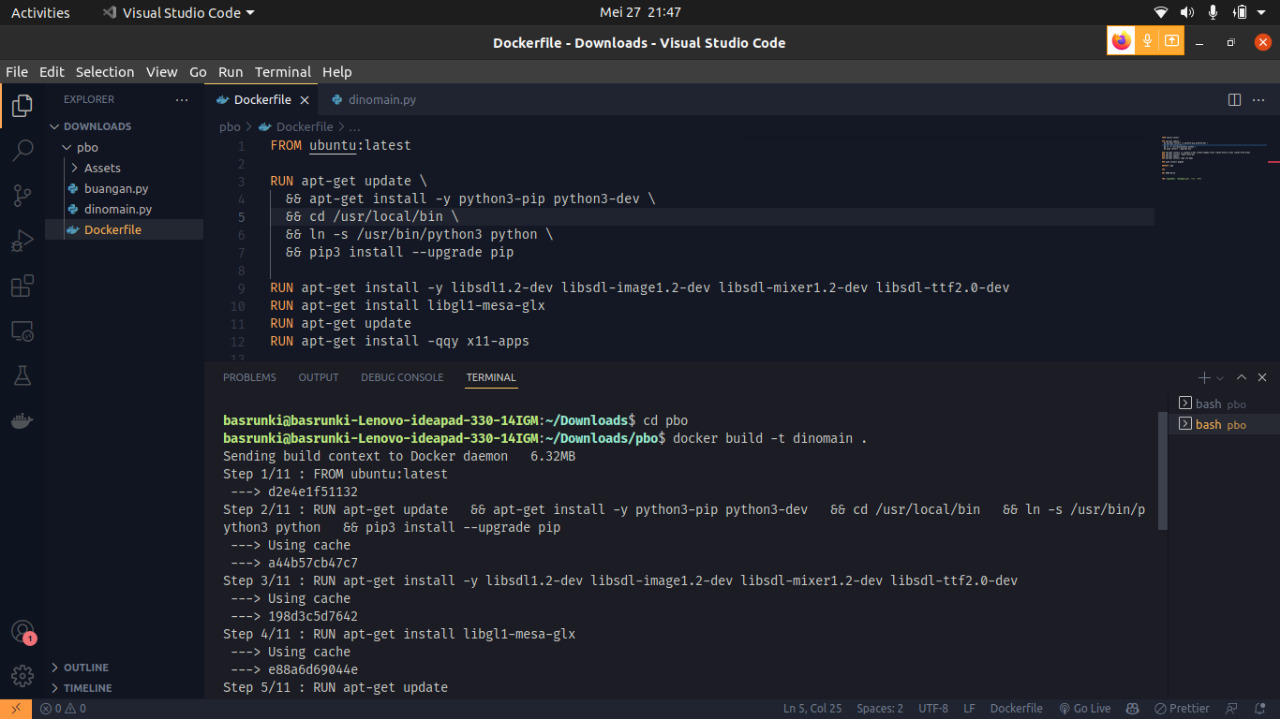 Github Oloan03docker And Pygame Menjalankan Program Python Dengan Menggunakan Docker Pada 8855