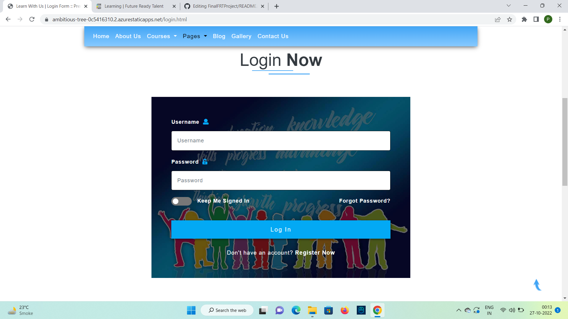 GitHub - Prerna-Bhargava/FinalFRTProject: FRT Project