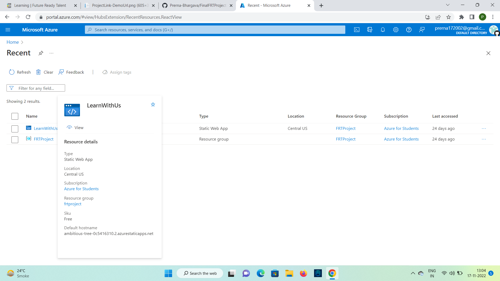 GitHub - Prerna-Bhargava/FinalFRTProject: FRT Project