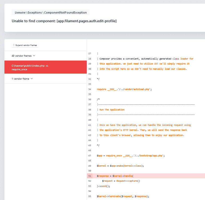 Unable to find component: [app.filament.pages.tenancy.register] · Issue #7377 · filamentphp ...