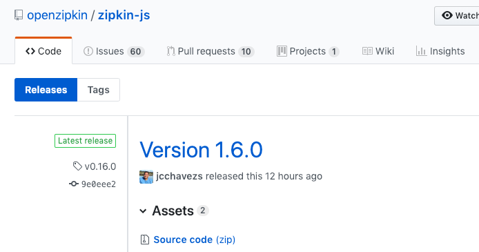 Typo in 0.16.0 github release name · Issue #326 · openzipkin/zipkin-js · GitHub