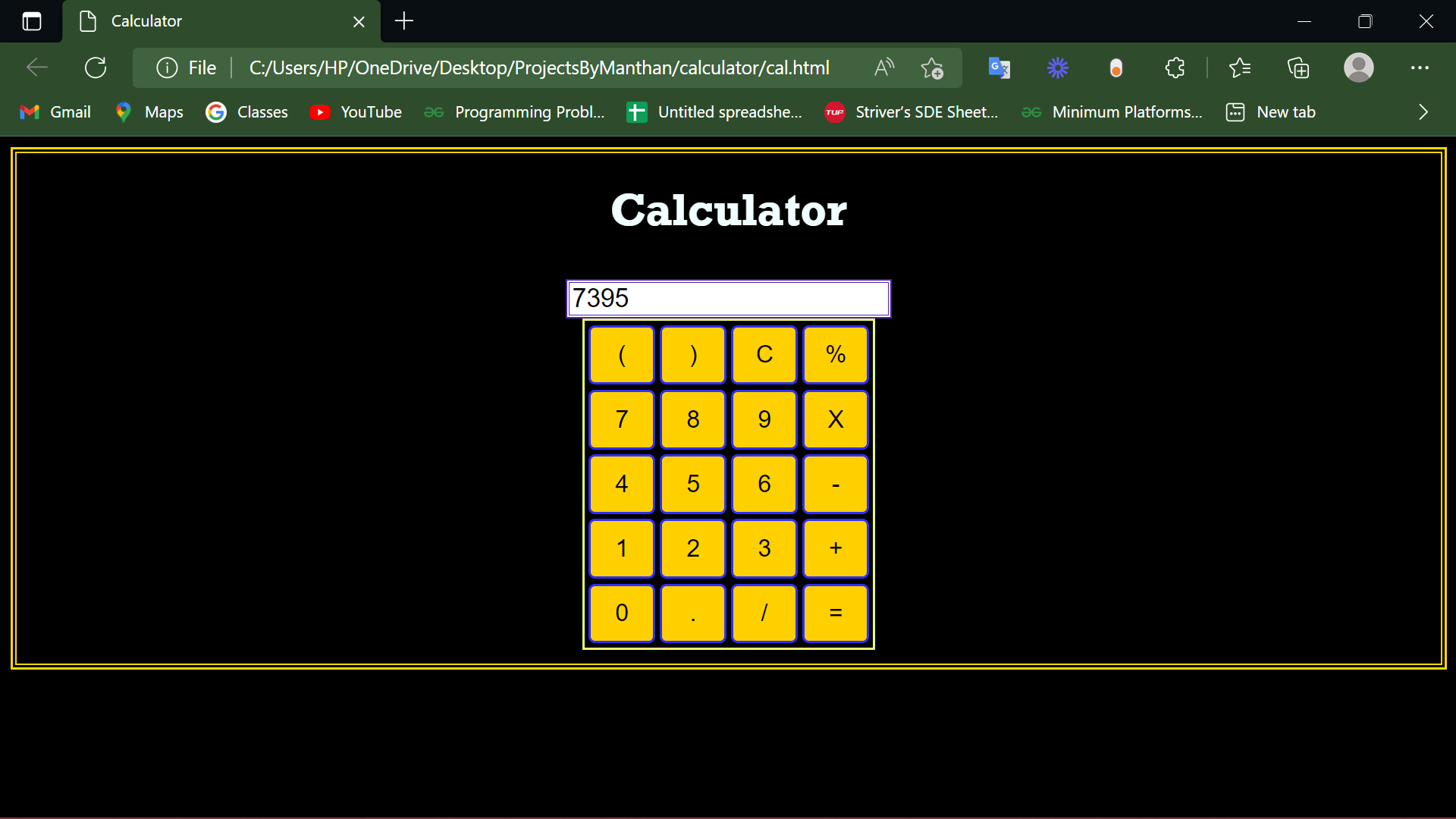 GitHub - MANTHAN137/Calculator_Using_JavaScript: The calculator is ...