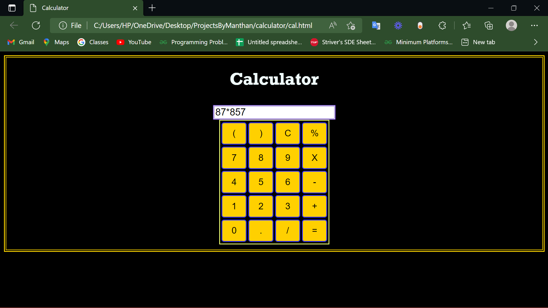 GitHub - MANTHAN137/Calculator_Using_JavaScript: The calculator is ...