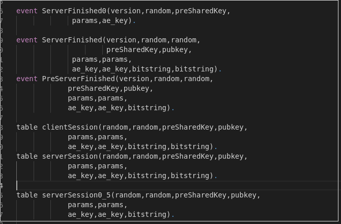 Multi-line table declarations are not supported · Issue #3 · georgio/proverif-vscode · GitHub
