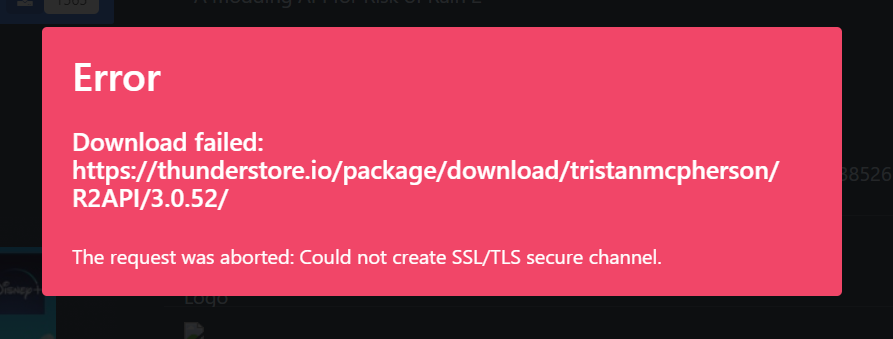 Download Failed · Issue #373 · thunderstore-io/Thunderstore · GitHub