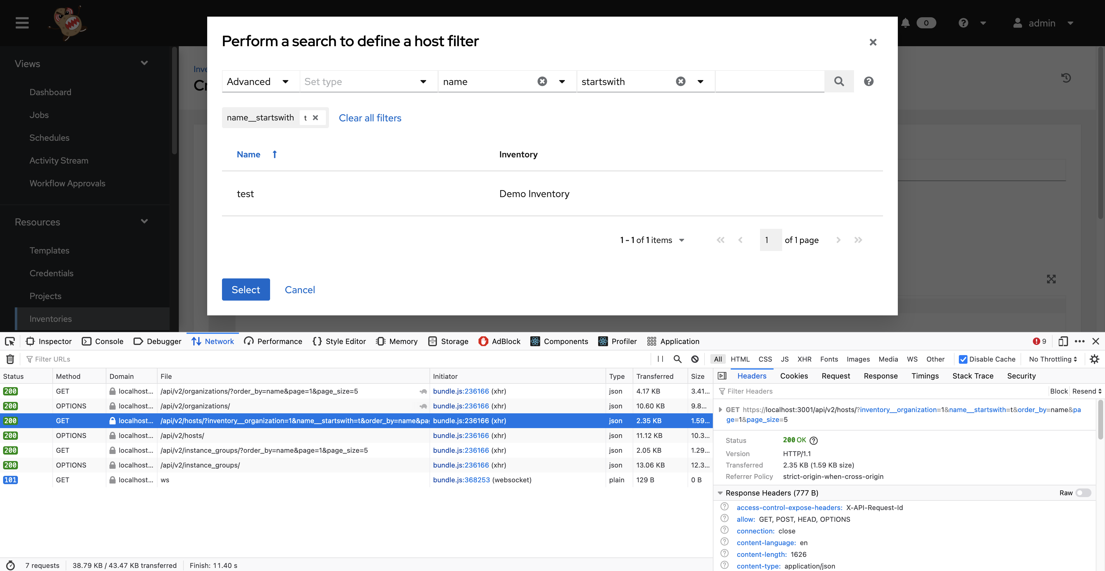 Evaluate Using Hostfilter When Filteringquerying Hosts To Create Smart Inventory · Issue