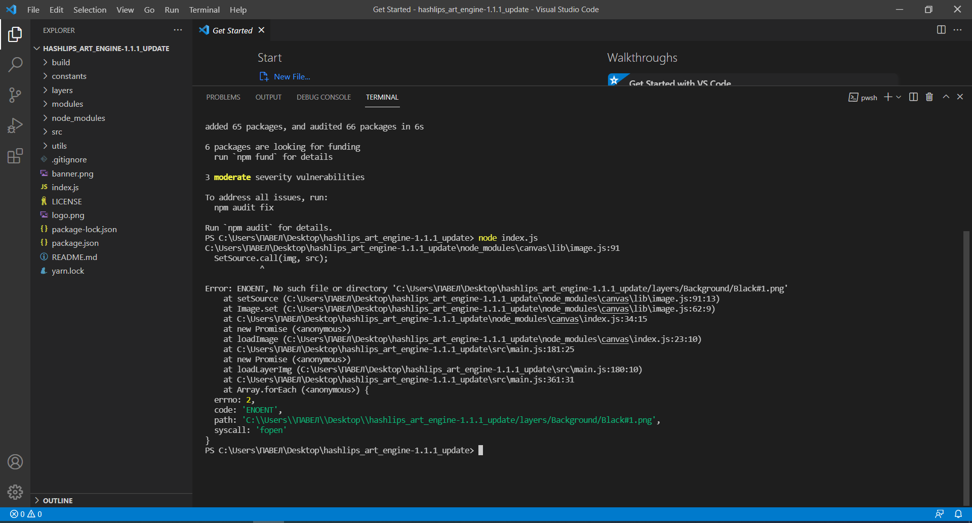 Error: ENOENT, No such file or directory · Issue #259 · HashLips ...
