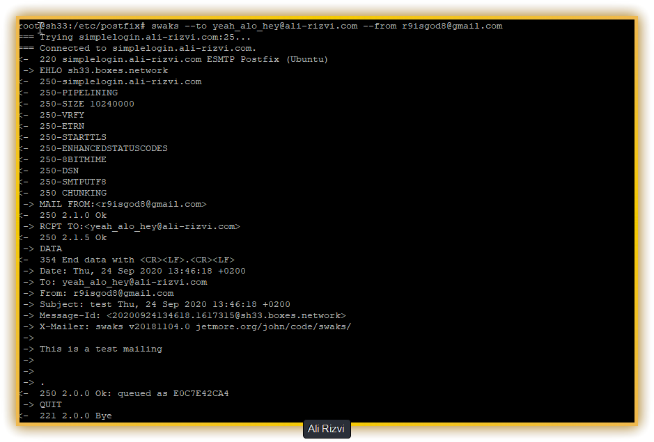 I can receive emails to my alias but I can't send emails from my alias ...