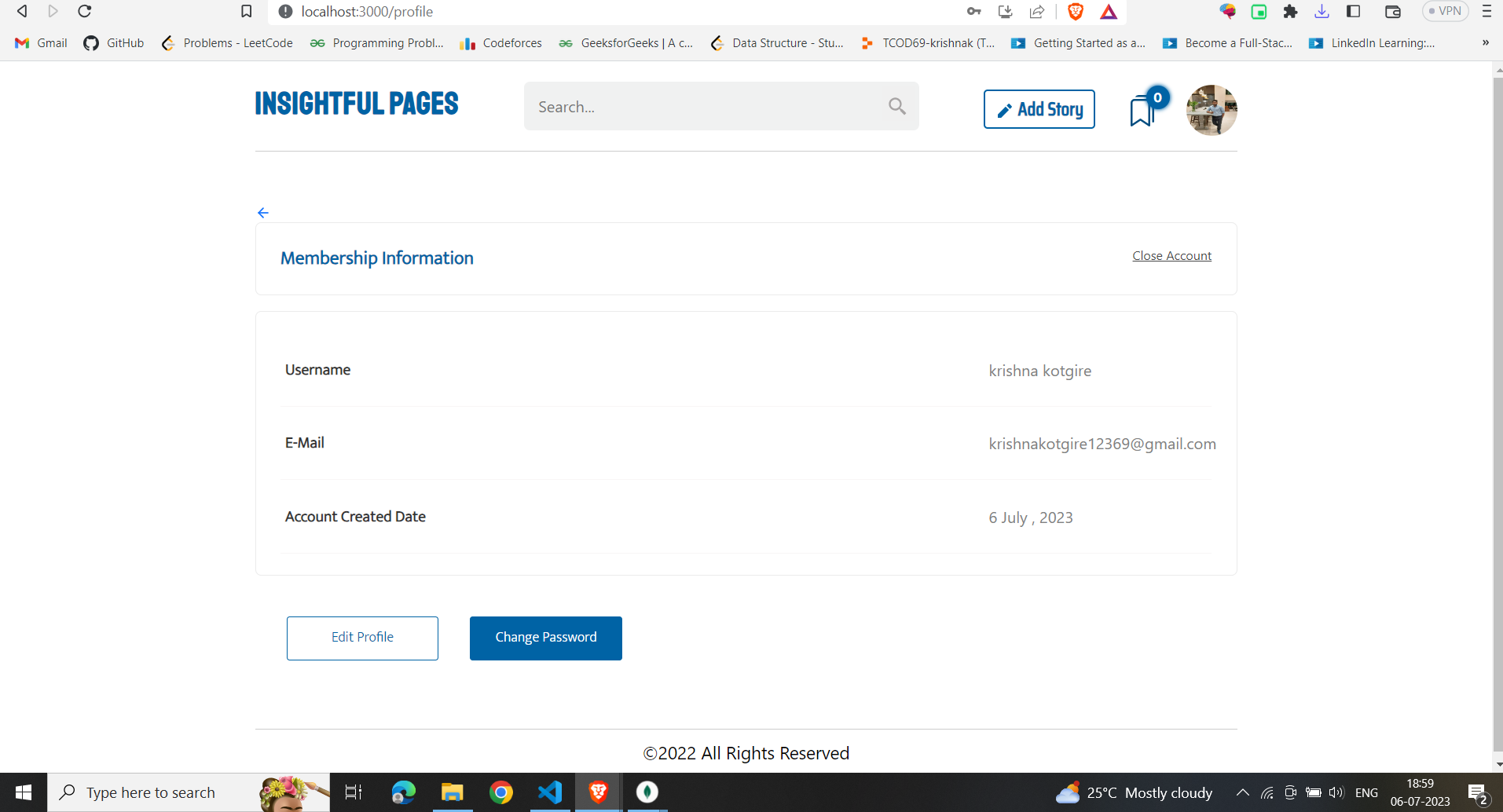Github Kisna2512insightful Pages Blog App 