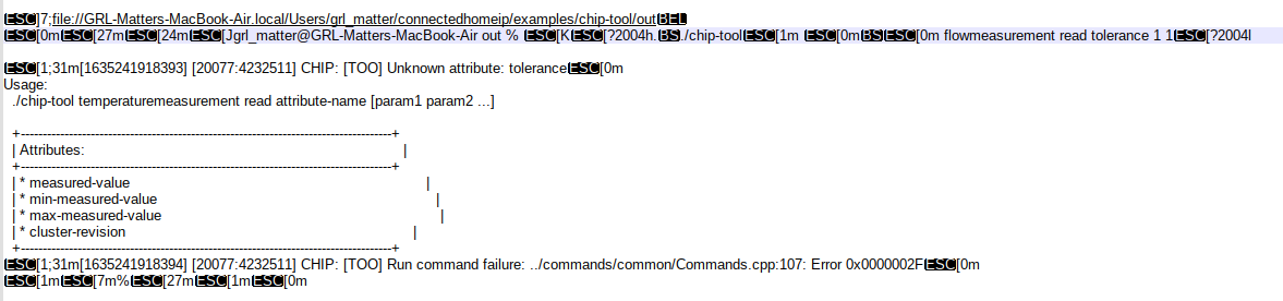 [TC-FLW-2.1] Attributes with server as DUT (Tolerance attribute not ...