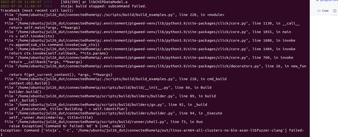 Build fails while compiling with libfuzzer enabled · Issue #21221 · project-chip/connectedhomeip ...