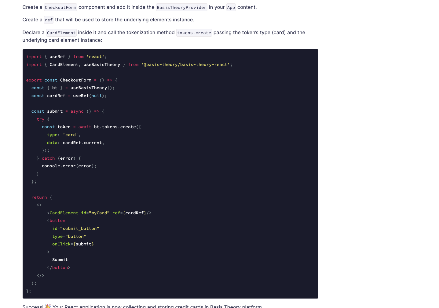 feat: change react examples to use refs instead of getElement by lcschy · Pull Request #144 ...
