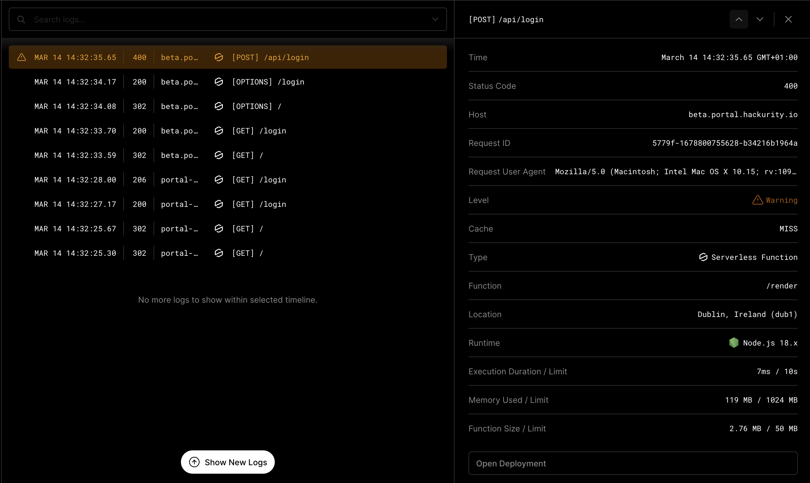 How to View Old Logs? · vercel vercel · Discussion #9640 · GitHub