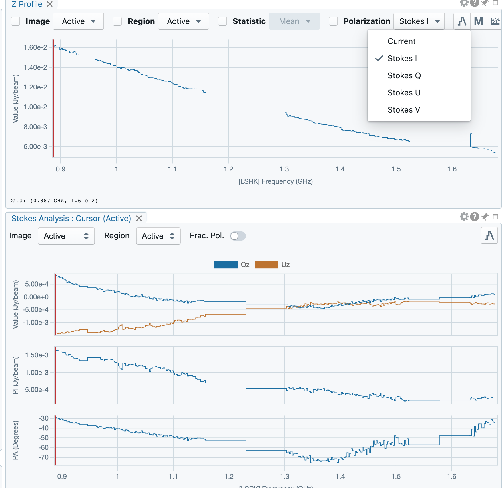 stokes widget does not handle Nan channels correctly in line or step style plotting · Issue ...