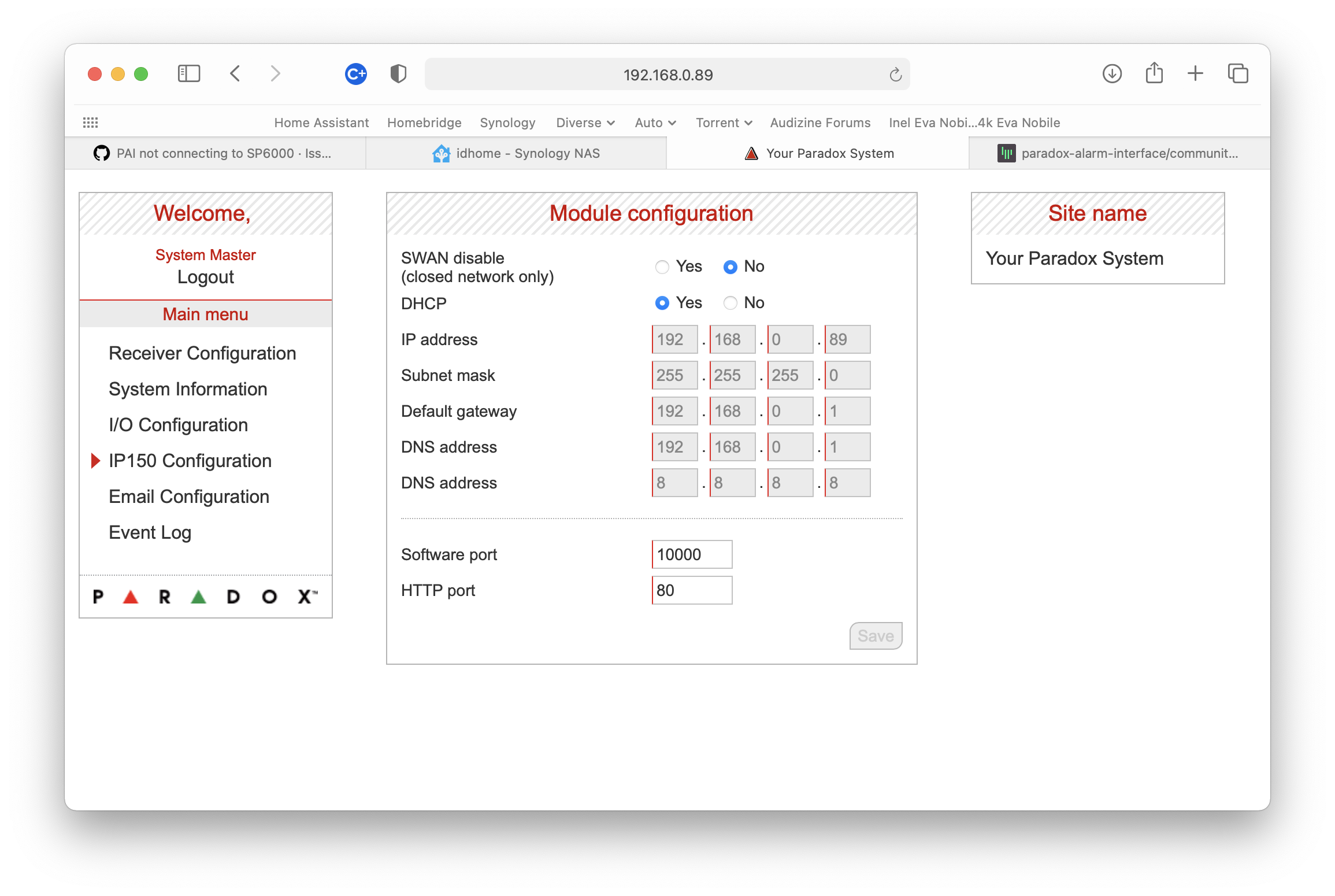 PAI not connecting to SP6000 · Issue #209 · ParadoxAlarmInterface/pai · GitHub